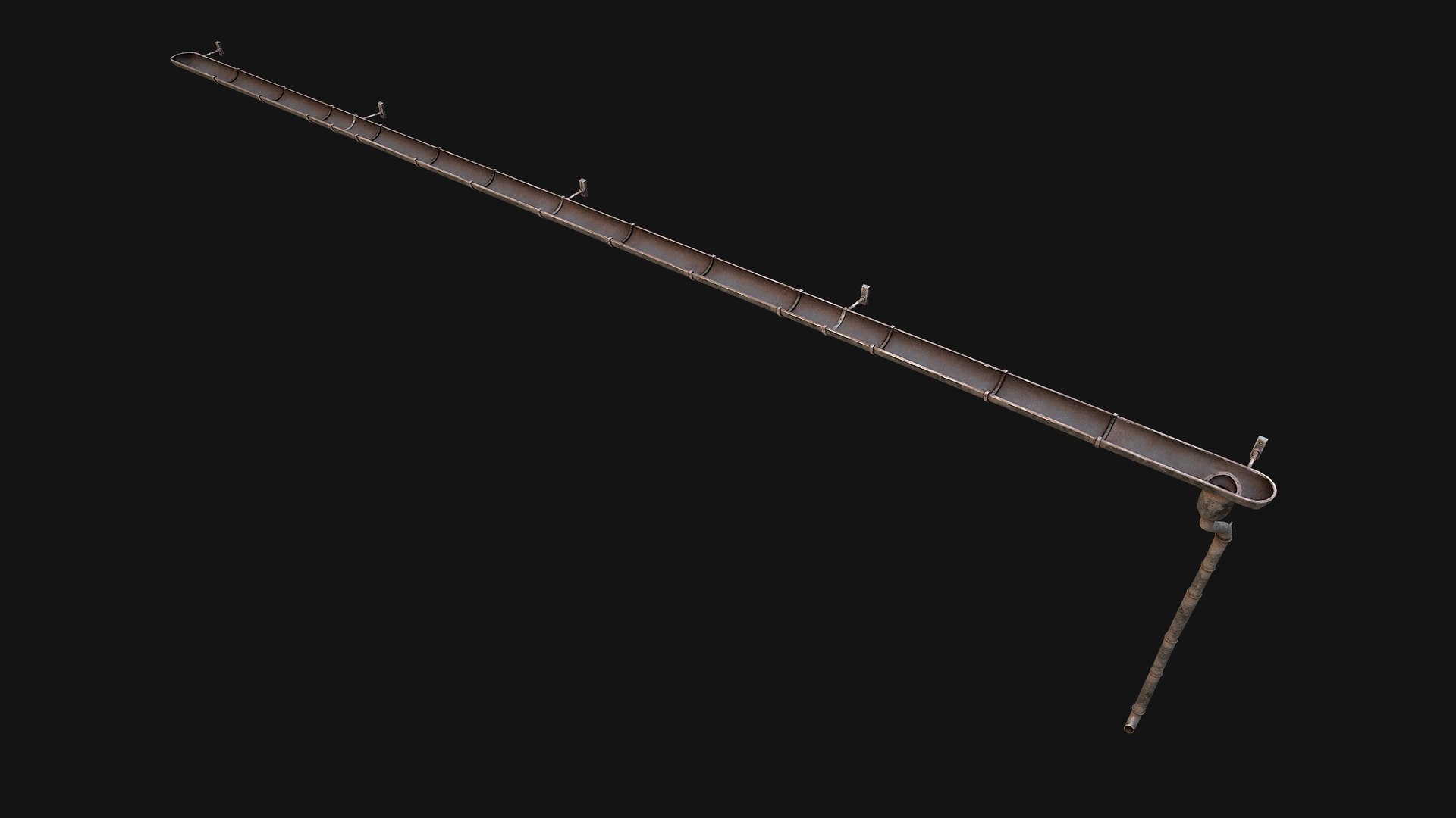 3D Gutter System Medieval Roof - TurboSquid 2151874