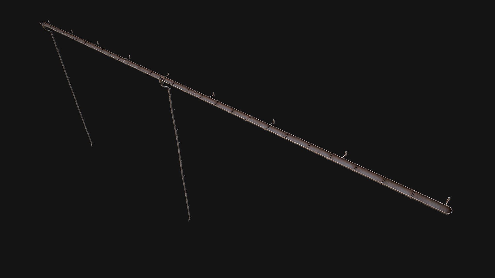 3D Gutter System Medieval Roof - TurboSquid 2151874