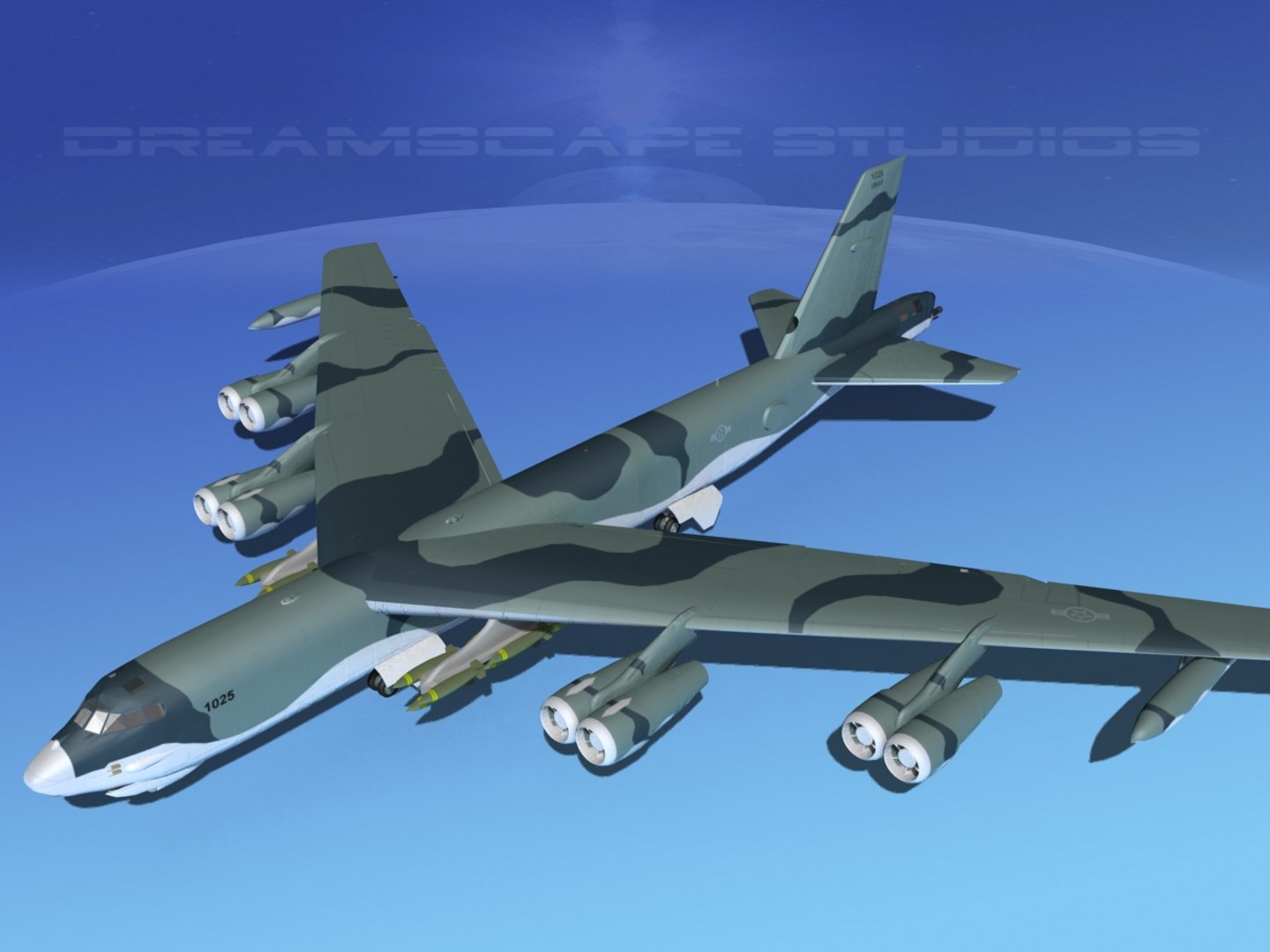 3ds stratofortress boeing b-52 bomber