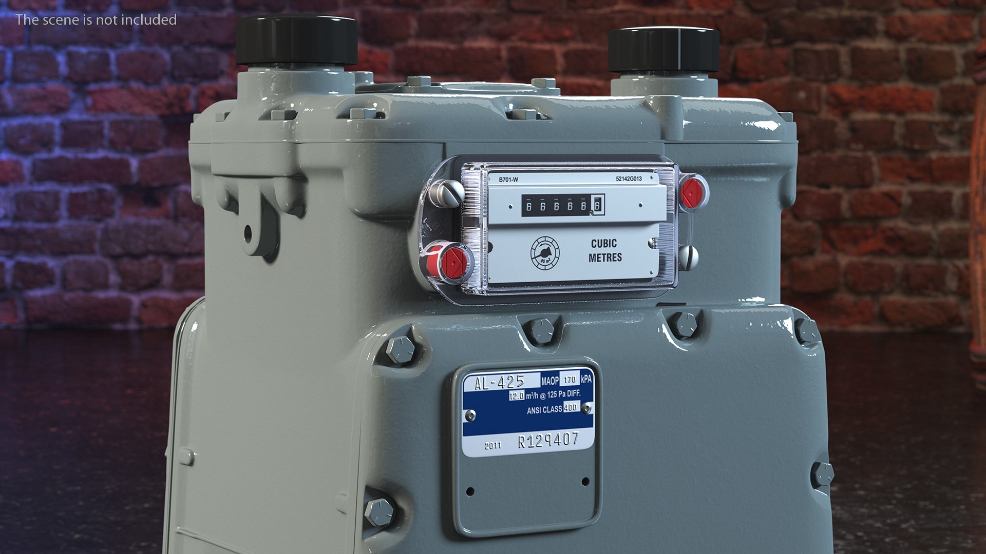 Diaphragm Gas Meter 3D model - TurboSquid 1896292