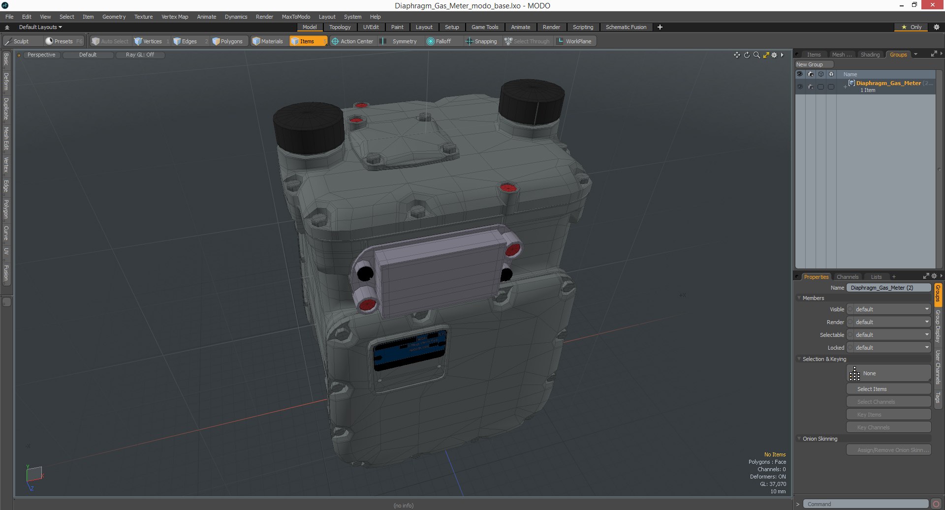 Diaphragm Gas Meter 3D Model - TurboSquid 1896292