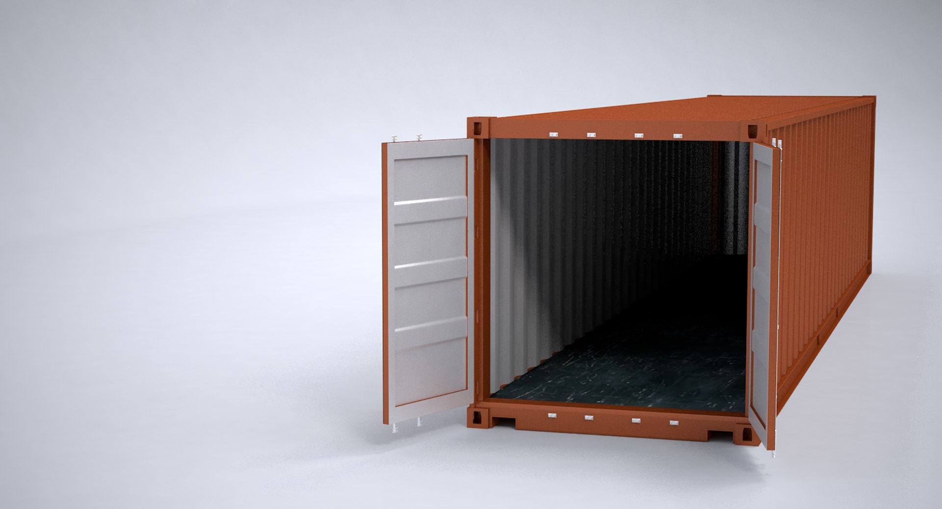 3D Model Railcar ISO 40 Container Carrier - TurboSquid 1718970