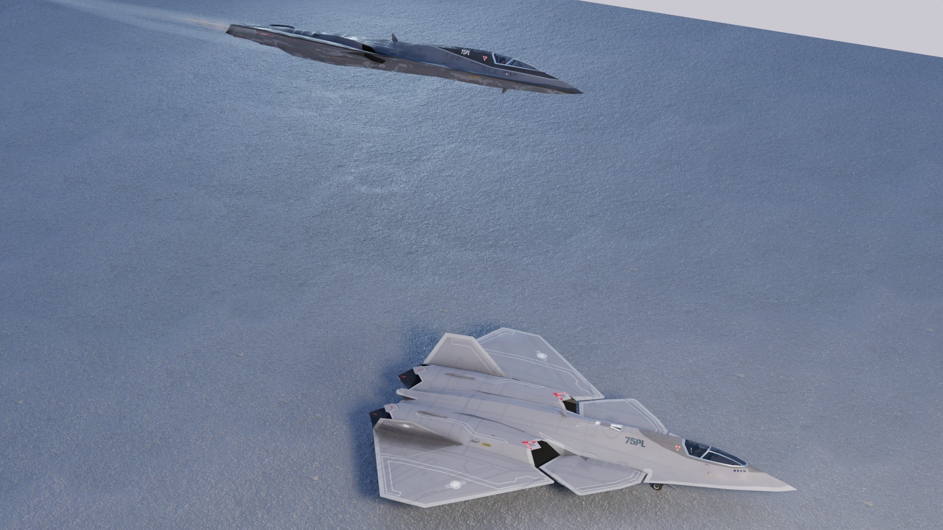 3D Lockheed NGAD prime concept fighter drones - TurboSquid 1946069
