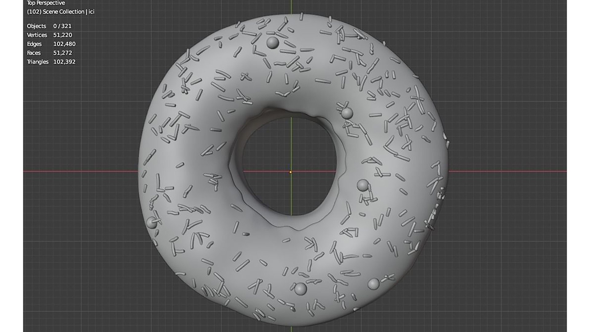 3D model Realistic donut with sprinkles 3D model - TurboSquid 1773984