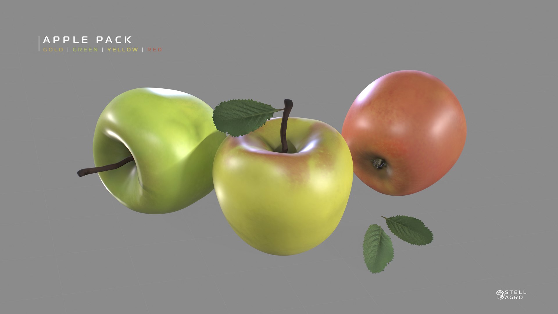3D Model Apple Pack Stell Agro - TurboSquid 1898800