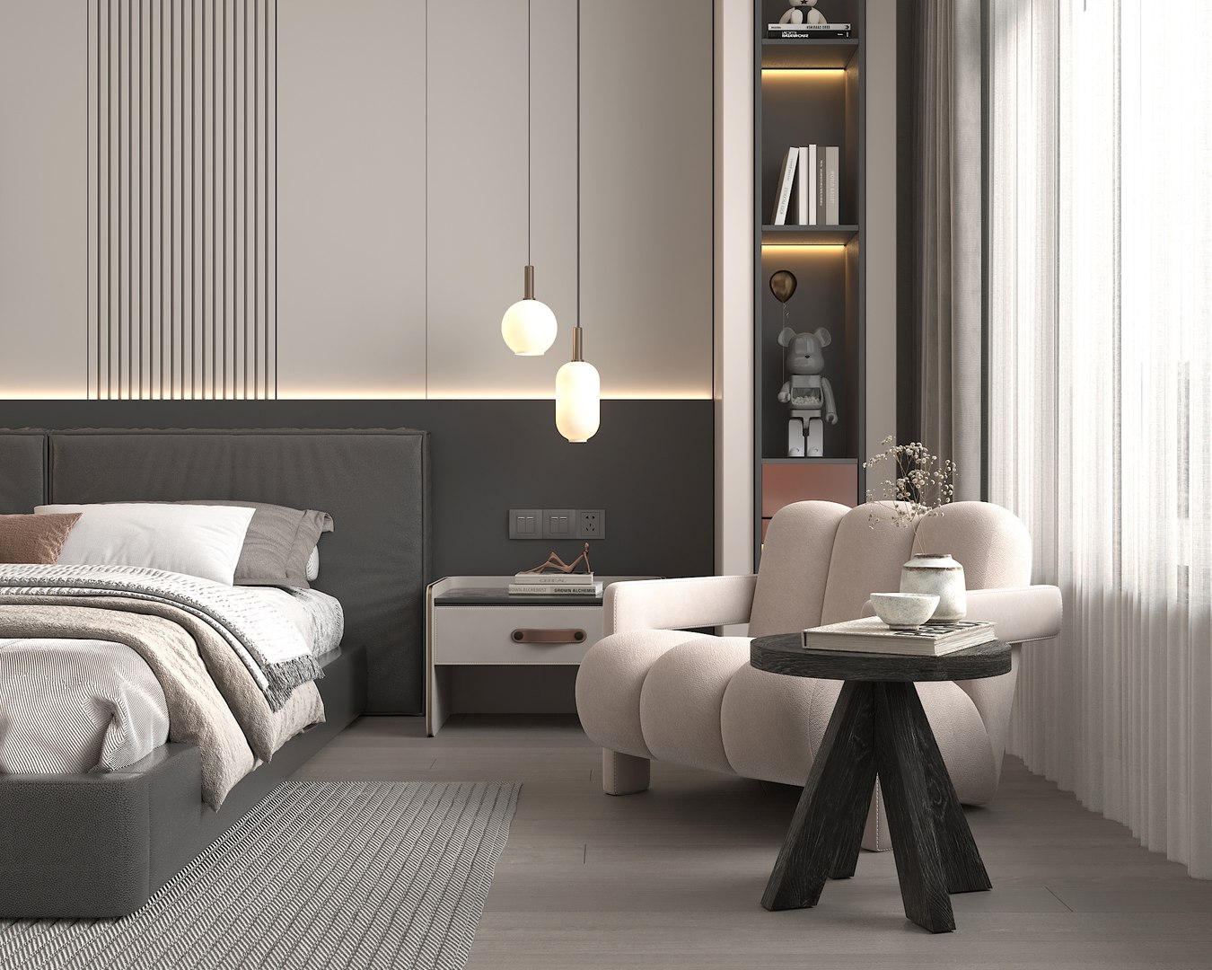 3D Modern Bedroom Scene 44 - TurboSquid 2287182
