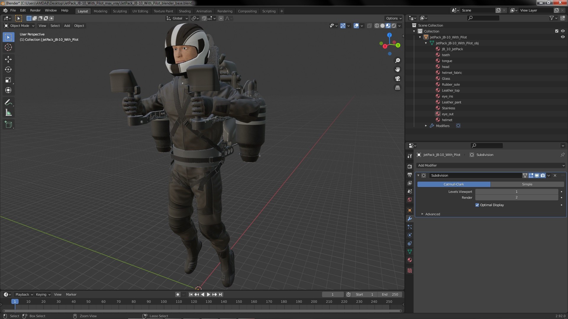 JetPack JB-10 With Pilot 3D - TurboSquid 1916280