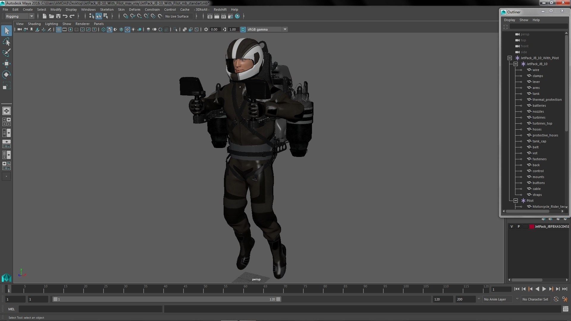 JetPack JB-10 With Pilot 3D - TurboSquid 1916280