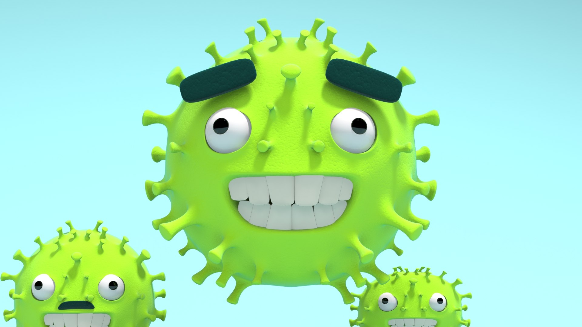 Cartoon Virus Character 3D Model - TurboSquid 1865445