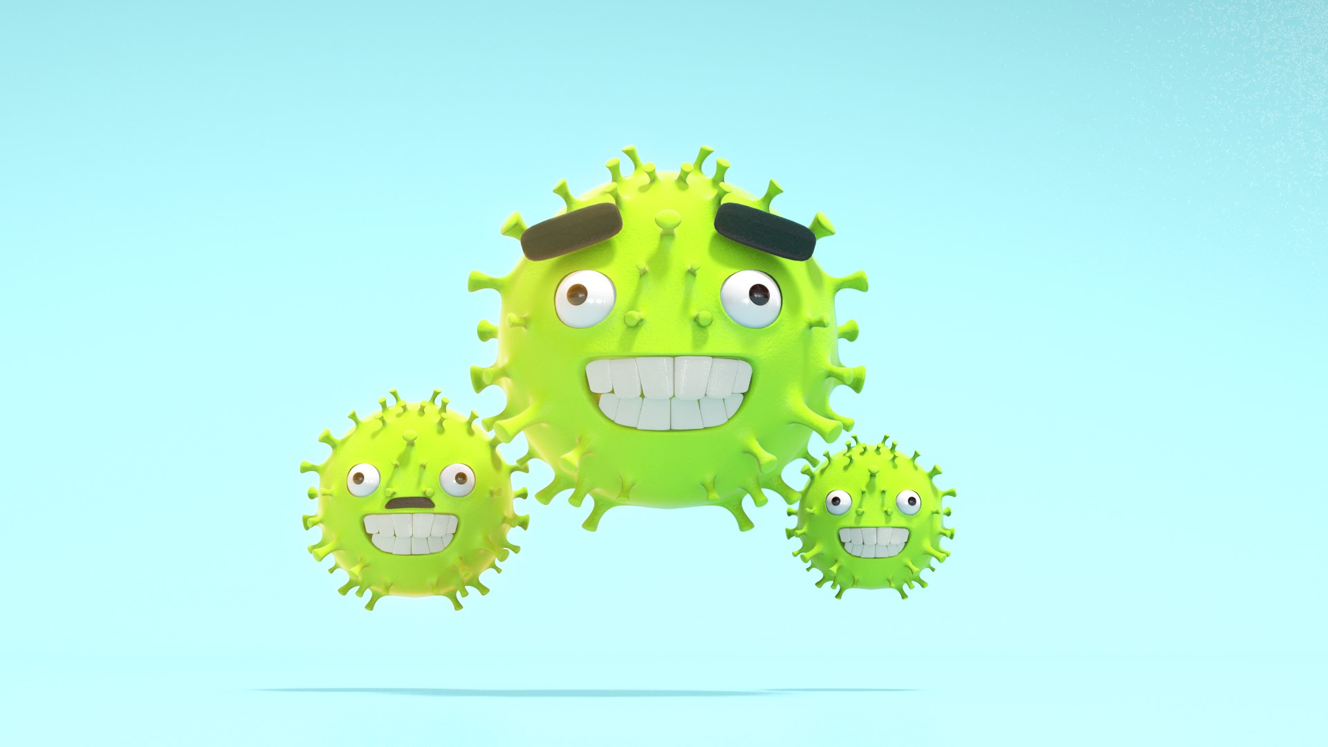 Cartoon Virus Character 3D Model - TurboSquid 1865445