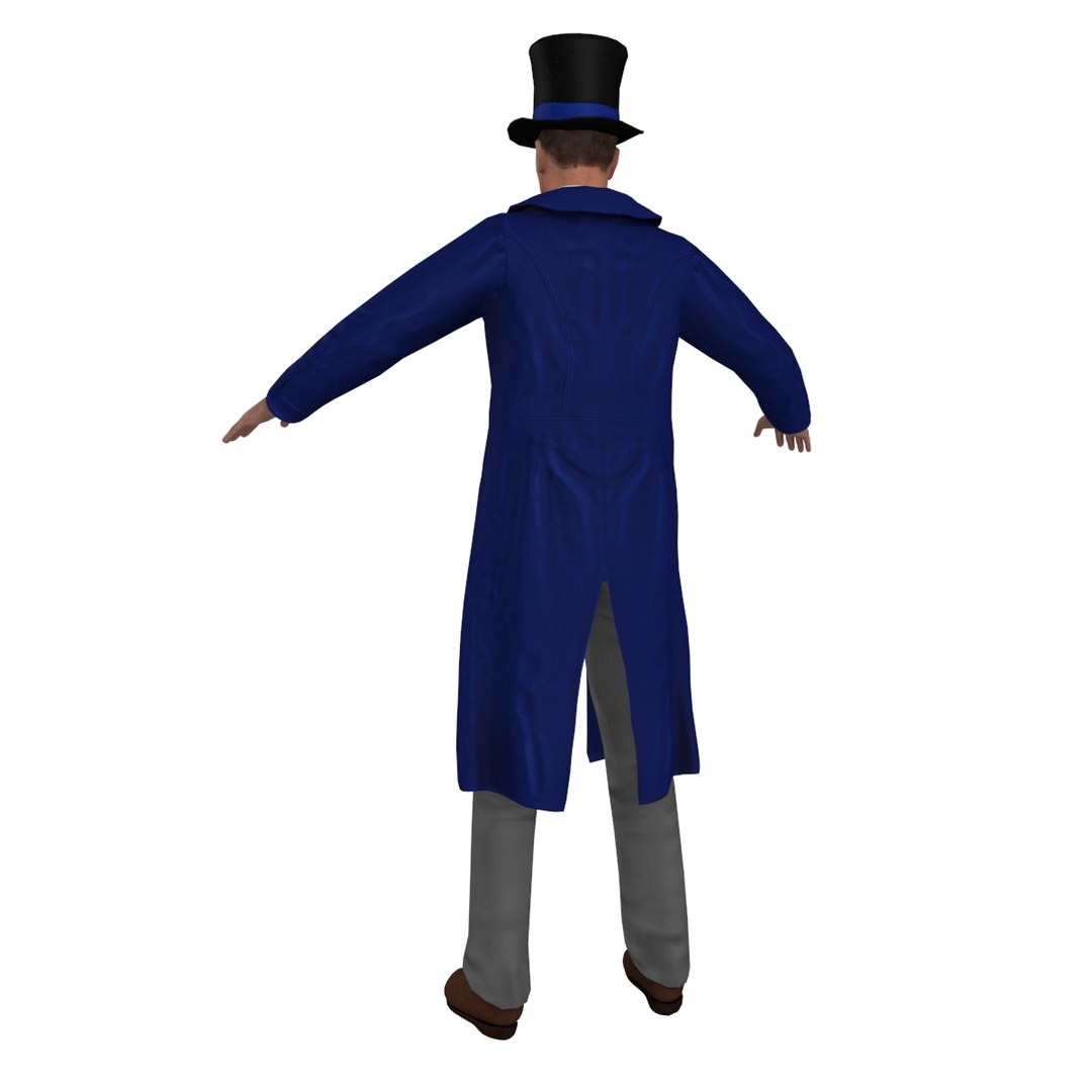3d model wild west salesman man