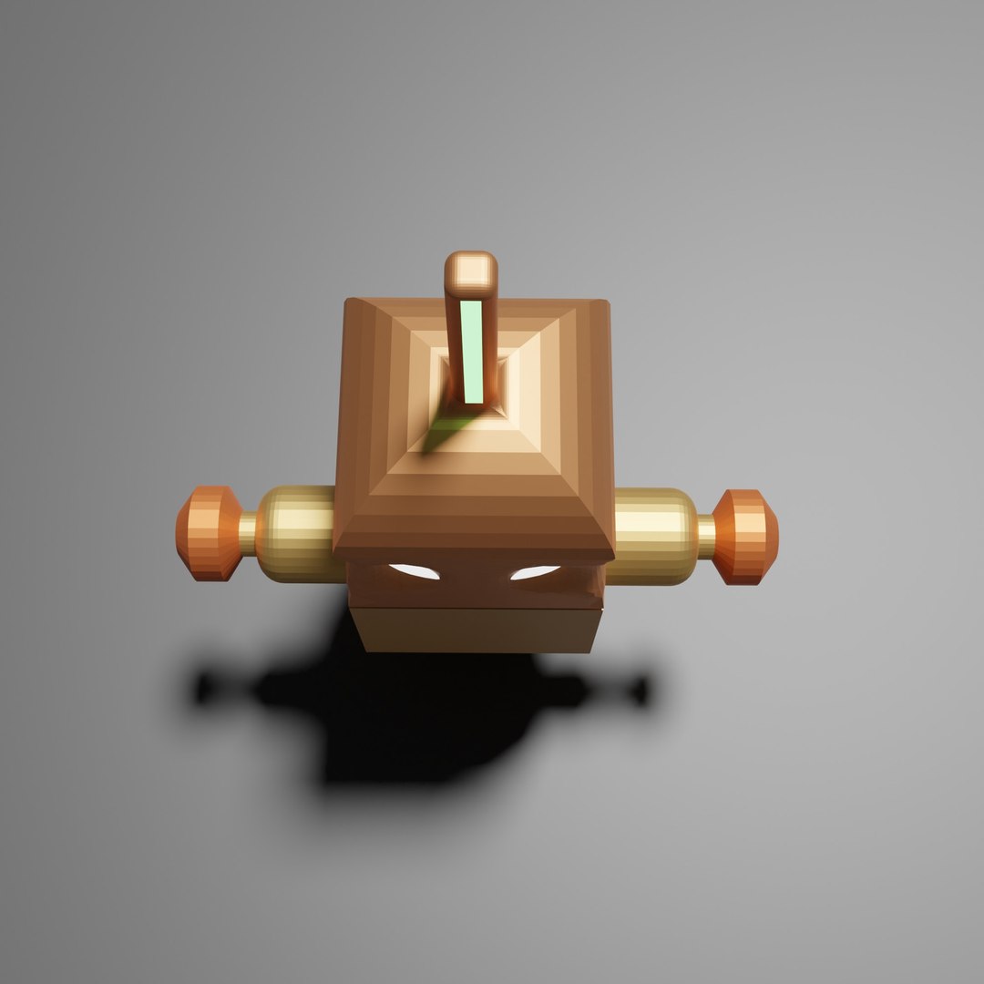 Toy Robot With Glowing Eyes And Antenna 3D - TurboSquid 2213046