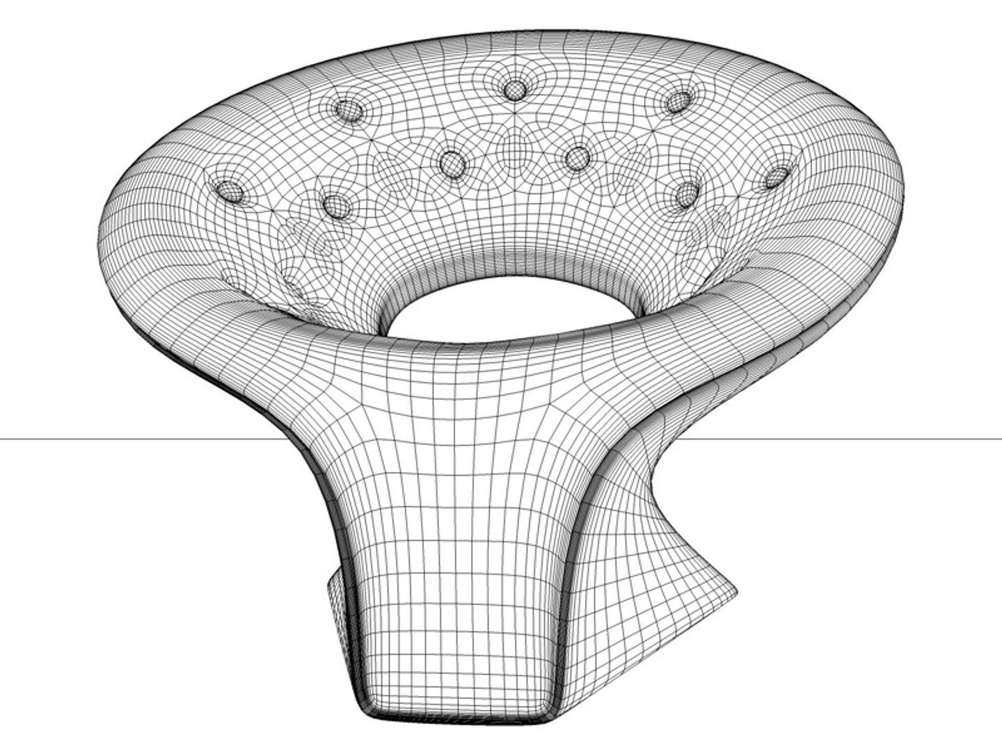 Circular Lounge Chair 3ds
