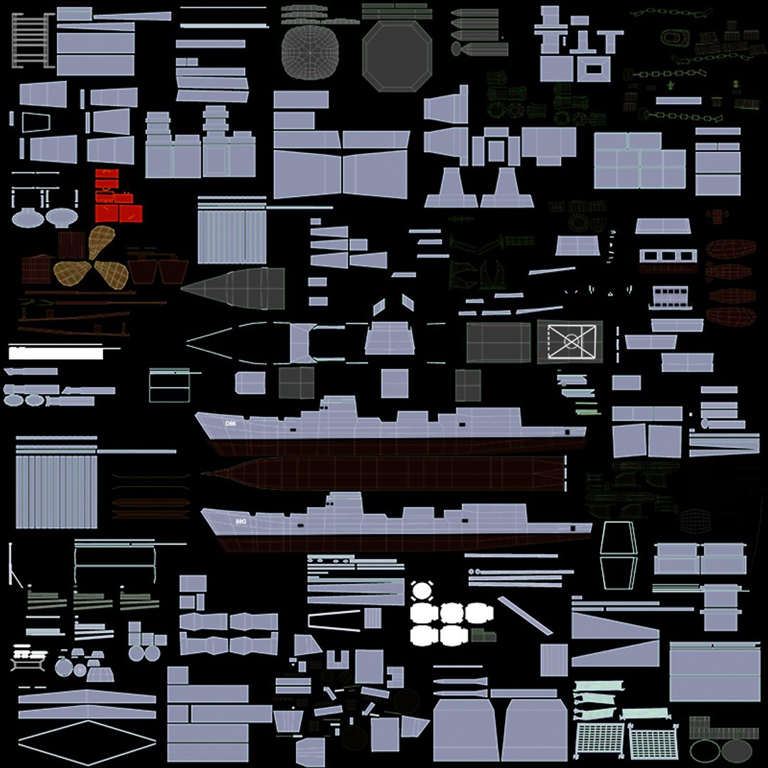 INS Visakhapatnam P15b Destroyer 3D Model - TurboSquid 2246607