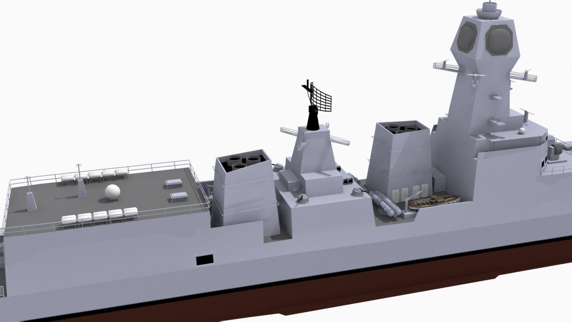 INS Visakhapatnam P15b Destroyer 3D Model - TurboSquid 2246607