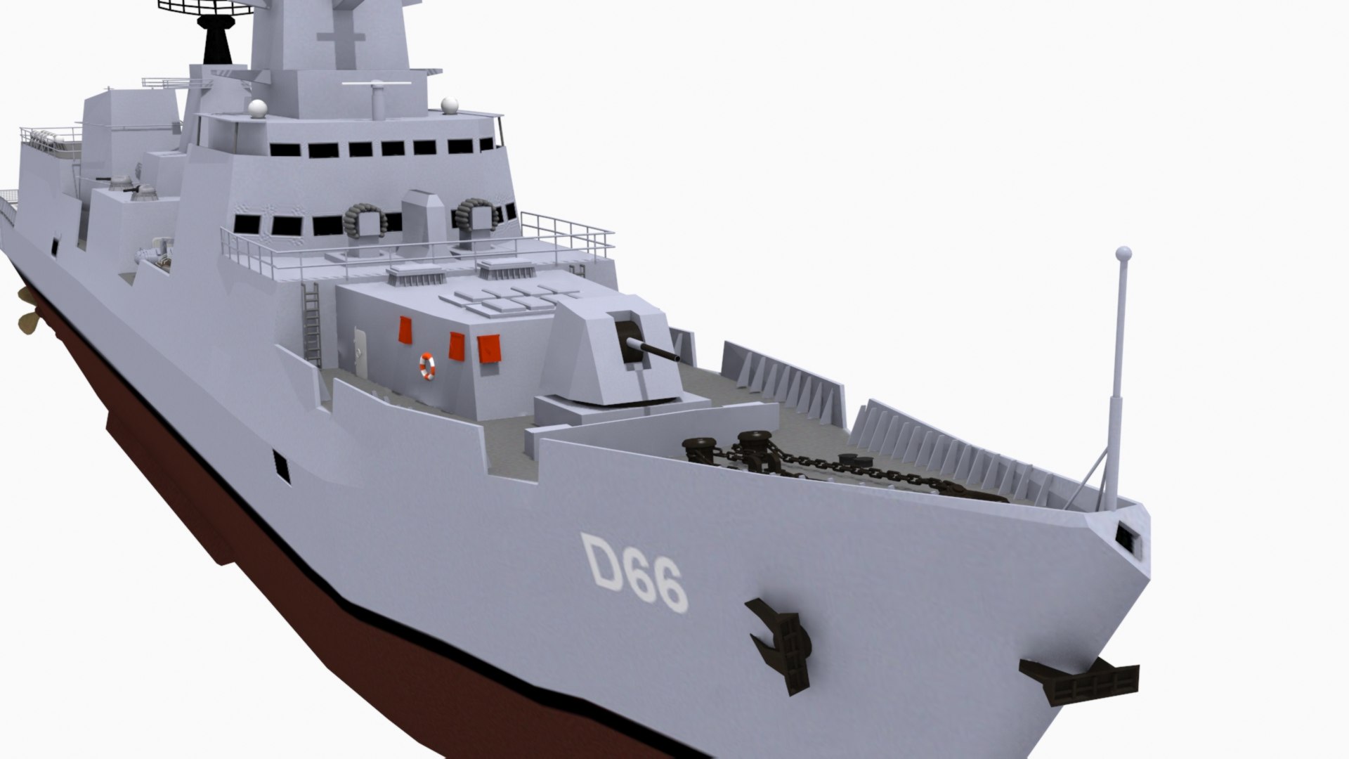 INS Visakhapatnam P15b Destroyer 3D Model - TurboSquid 2246607