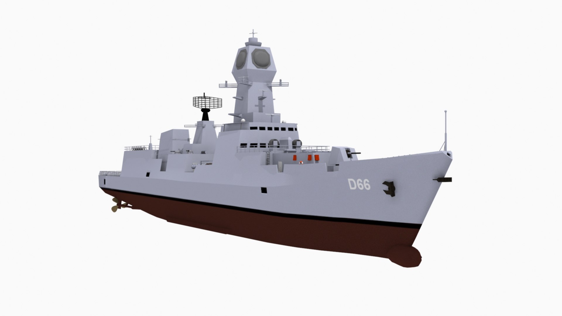 INS Visakhapatnam P15b Destroyer 3D Model - TurboSquid 2246607