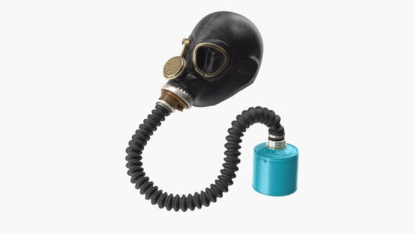 3D model black rubber gas mask - TurboSquid 1568385