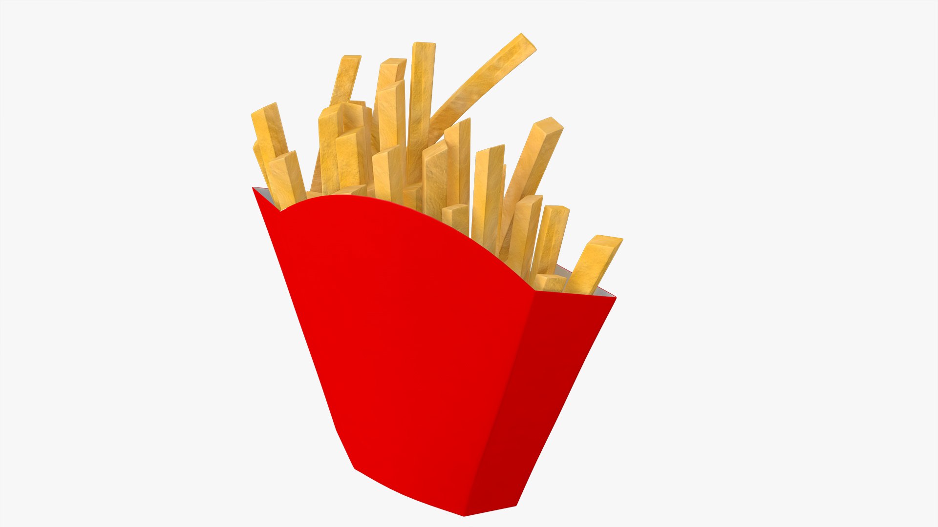 French Fries With Pack 3D Model - TurboSquid 2141079
