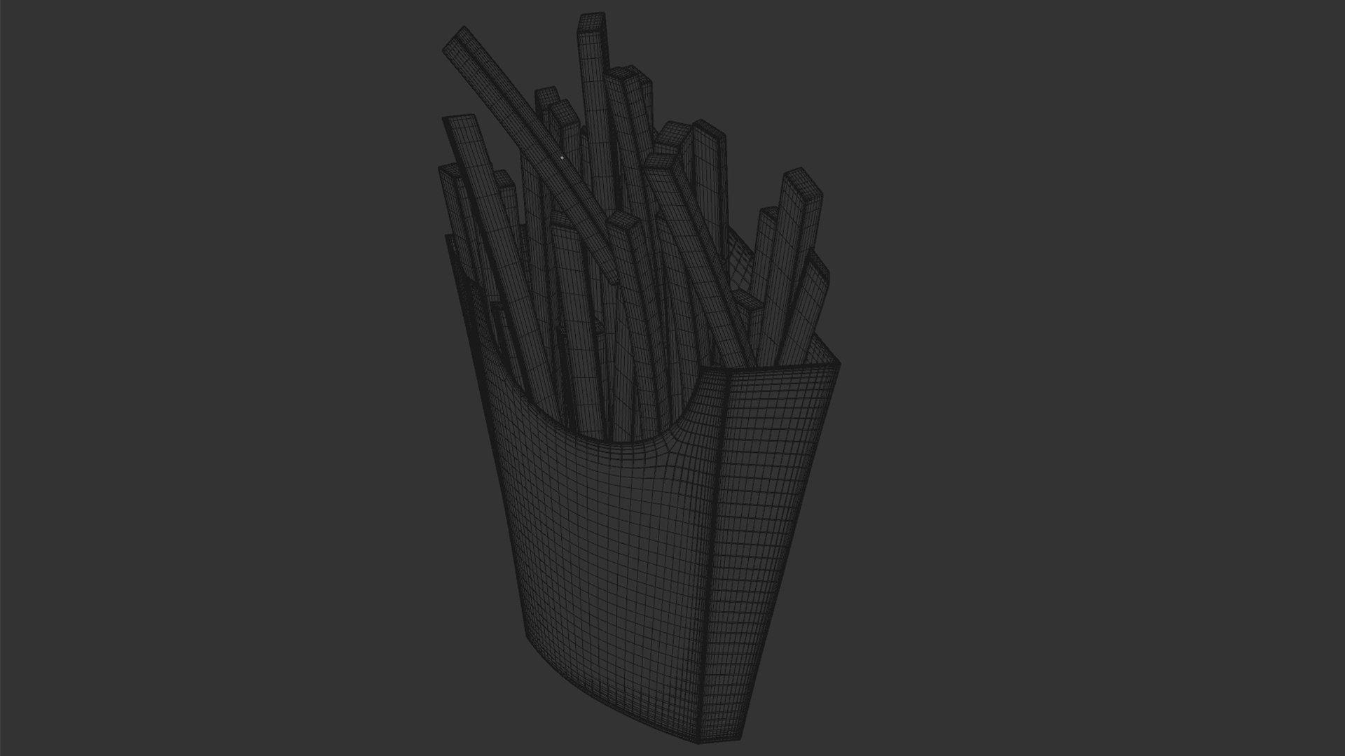 French Fries With Pack 3D Model - TurboSquid 2141079