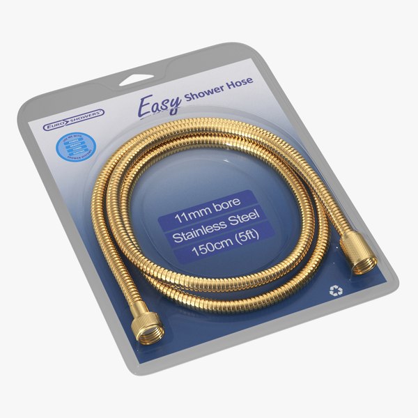 Shower Hose in Package Golden 3D model - TurboSquid 2041011