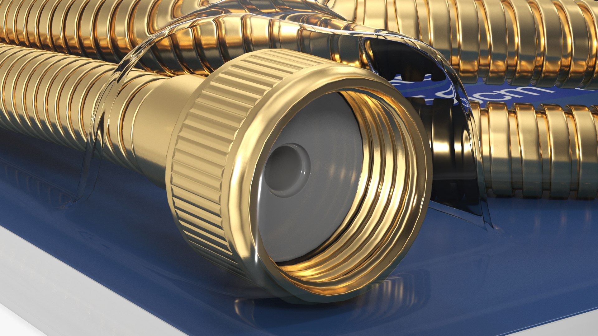 Shower Hose in Package Golden 3D model - TurboSquid 2041011