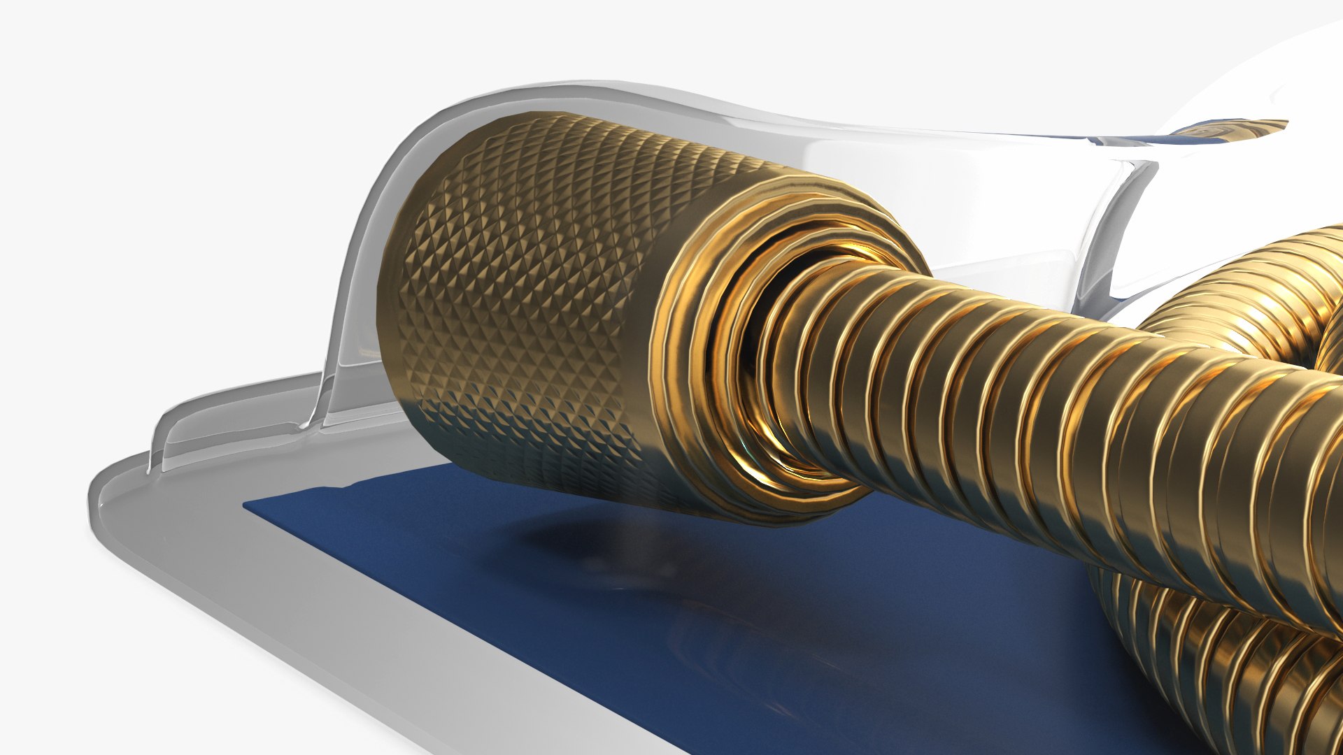Shower Hose in Package Golden 3D model - TurboSquid 2041011