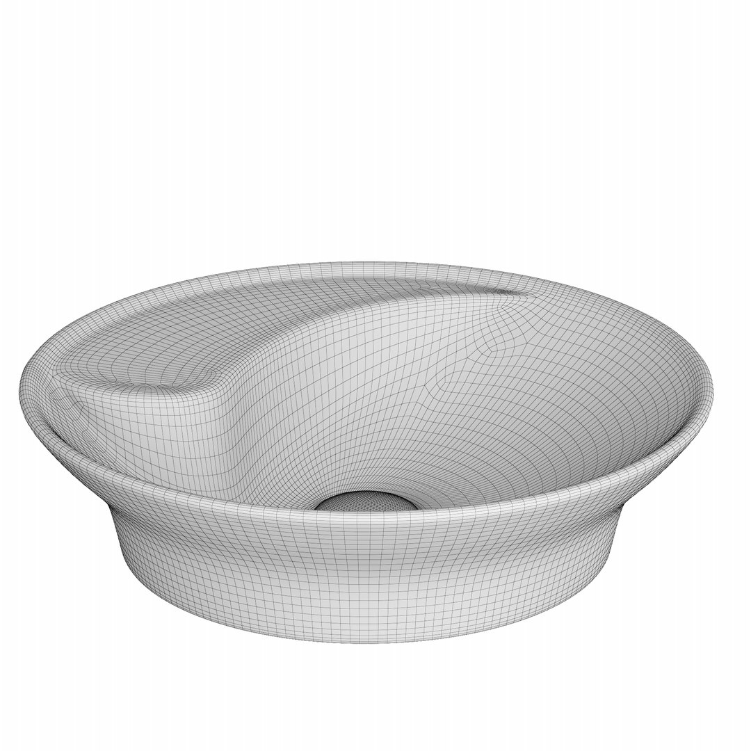 Table wash basin circle 3D model - TurboSquid 1693028