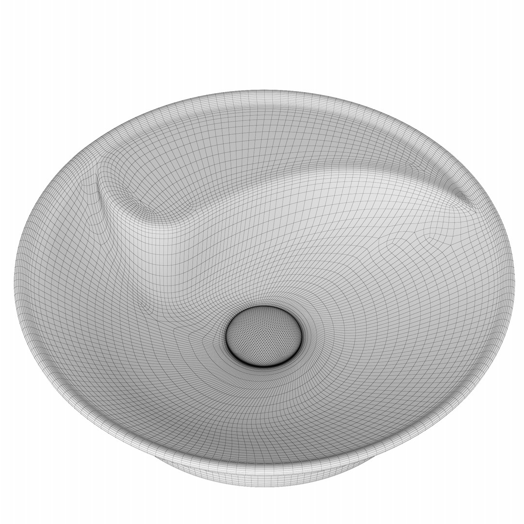Table wash basin circle 3D model - TurboSquid 1693028