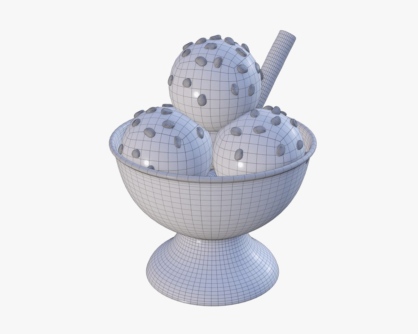 3D Ice Cream Chocolate Model - TurboSquid 1417330