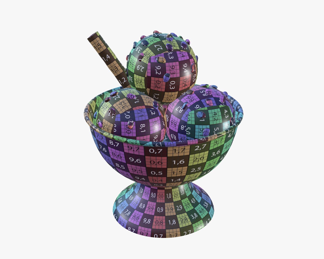 3D Ice Cream Chocolate Model - TurboSquid 1417330
