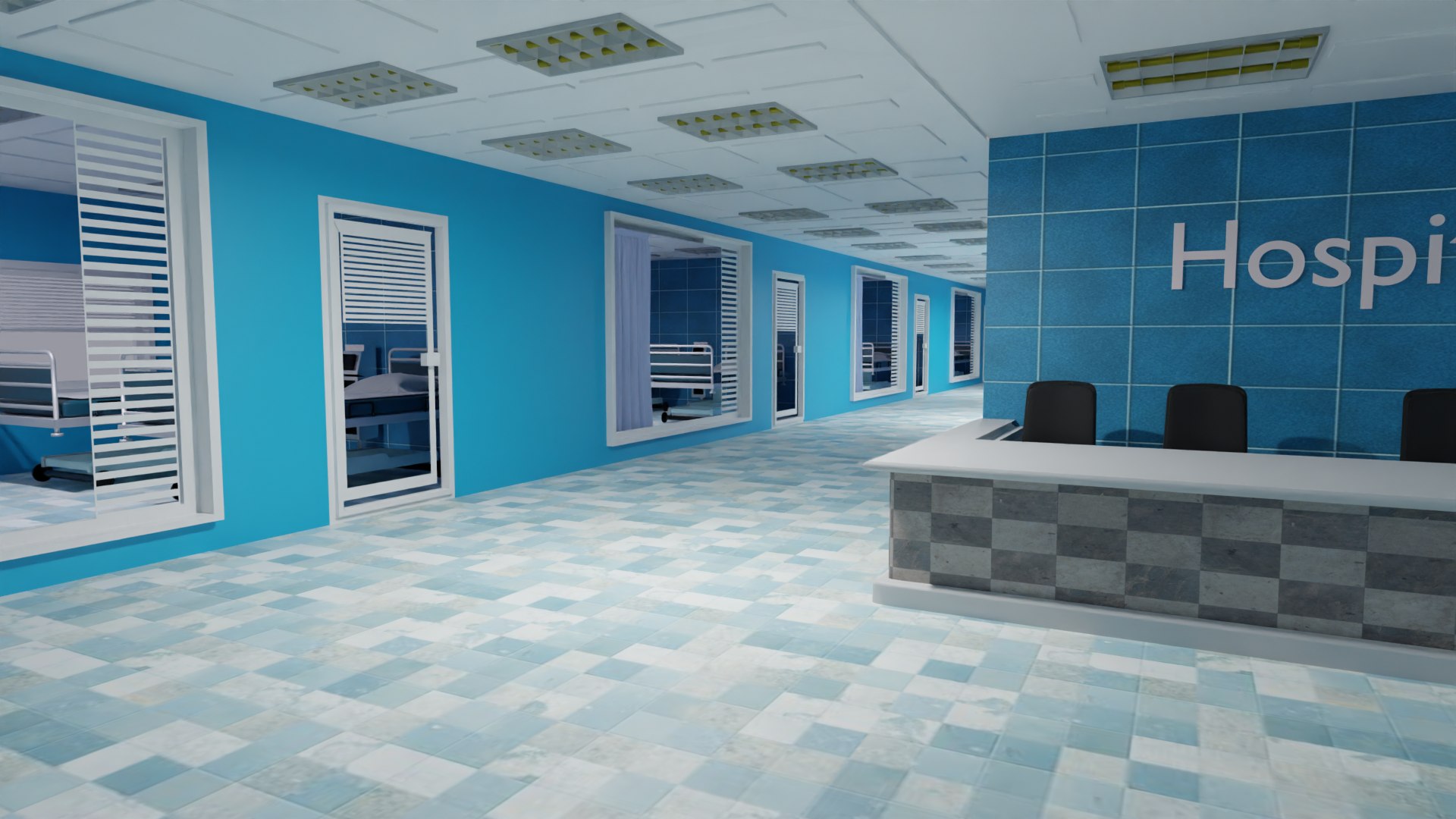 3D Hospital Interior Model - TurboSquid 2164727