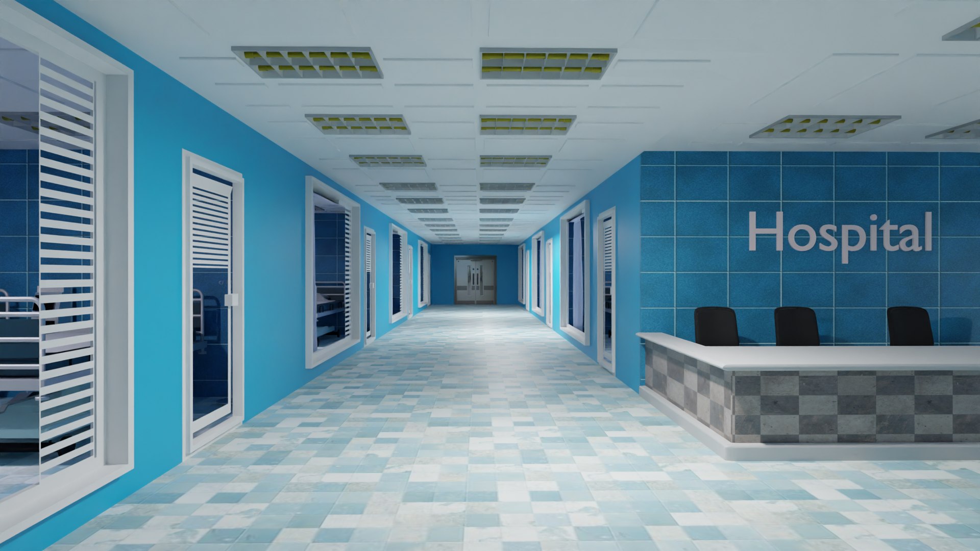 3D Hospital Interior Model - TurboSquid 2164727