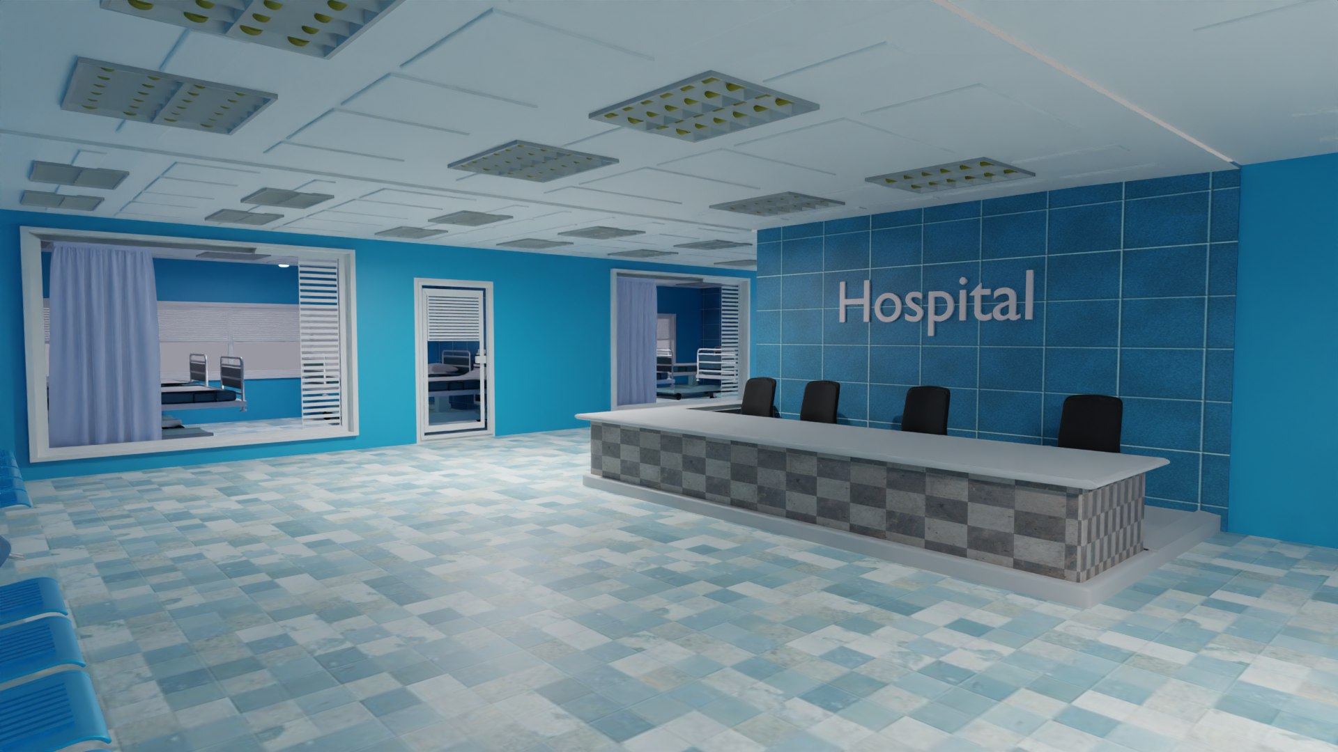 3D Hospital Interior Model - TurboSquid 2164727