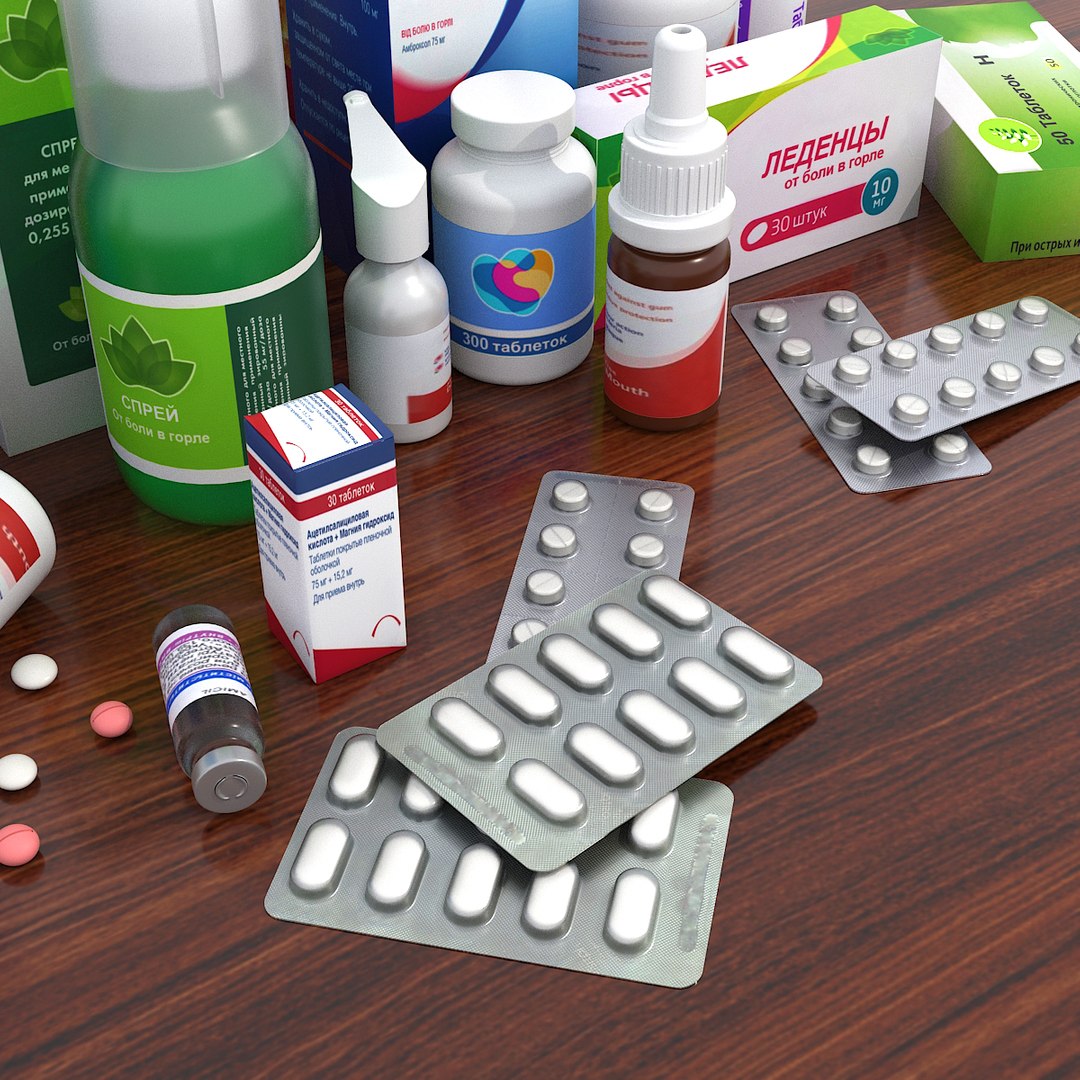 Medicine Bottle Box Pack 3D - TurboSquid 1423835