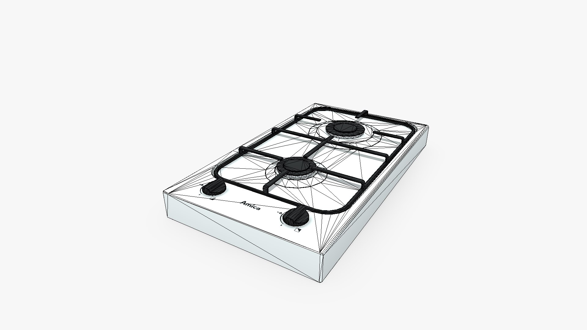 3D Gas Hob Amica PGA3610XBE White - TurboSquid 2018182