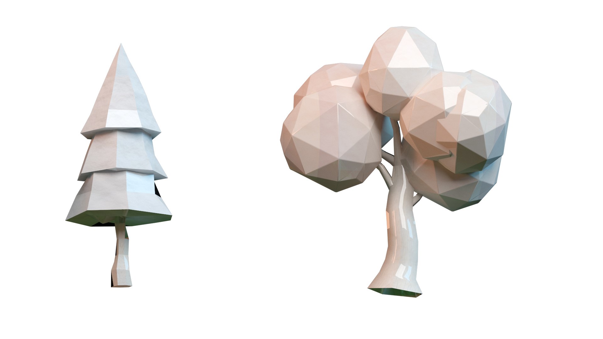 3D 18 Low Poly Tree Models With Textures - Compatible With All Major 3D ...