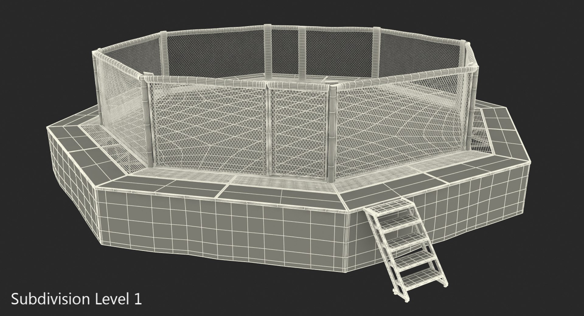 Ufc Fighting Arena 3D Model - TurboSquid 1255813