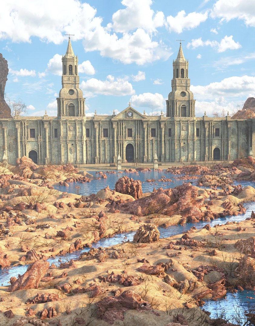 3D Fantasy Desertic Palace Environment - TurboSquid 1841456