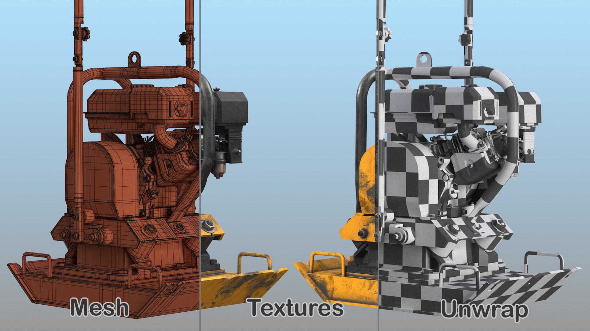 3D Model Gasoline Vibratory Plate Compactor - TurboSquid 1628084