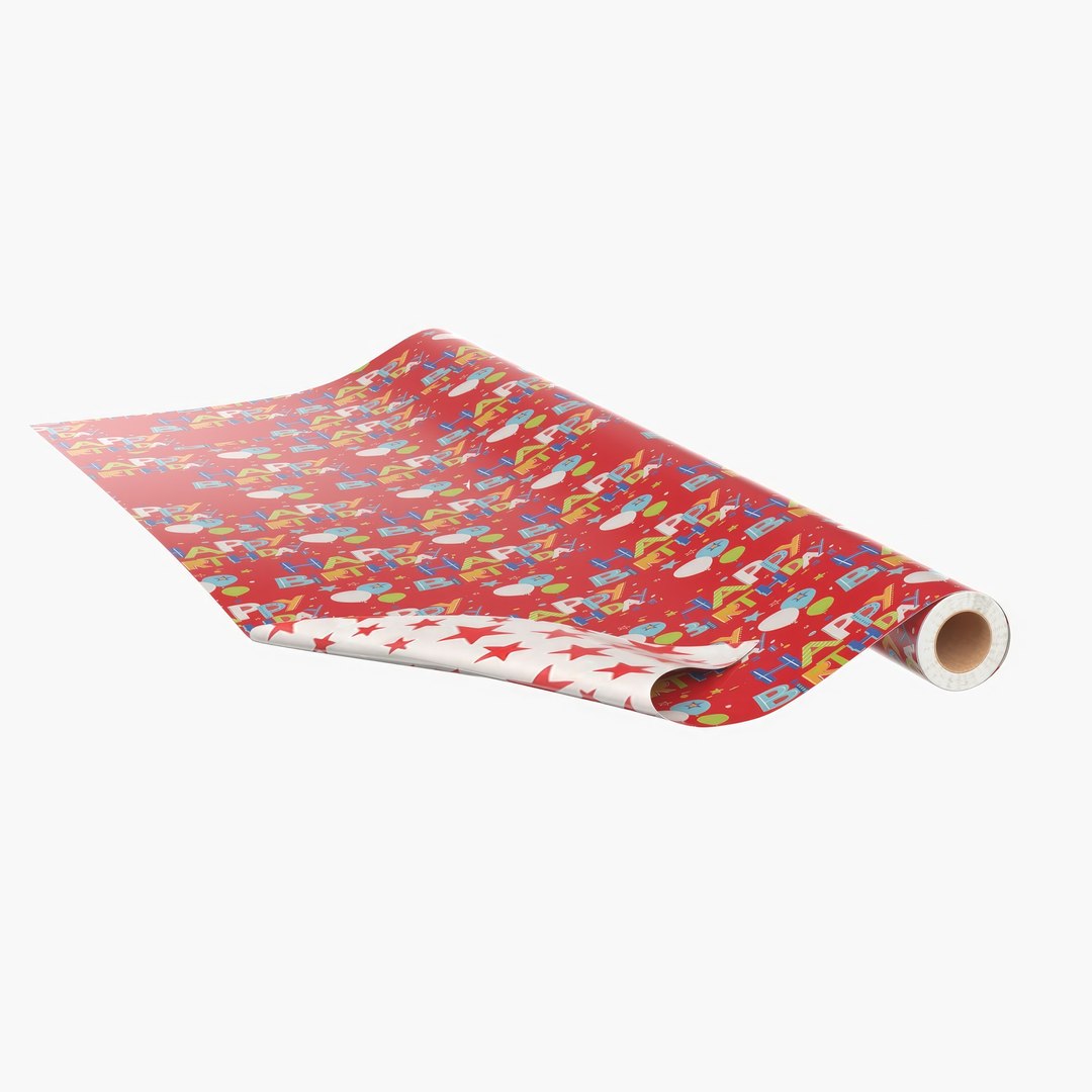 3D Greetings Reversible Wrapping Paper Model - TurboSquid 2088068