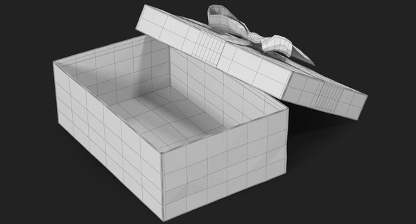 Gift box open green 3D model - TurboSquid 1202461