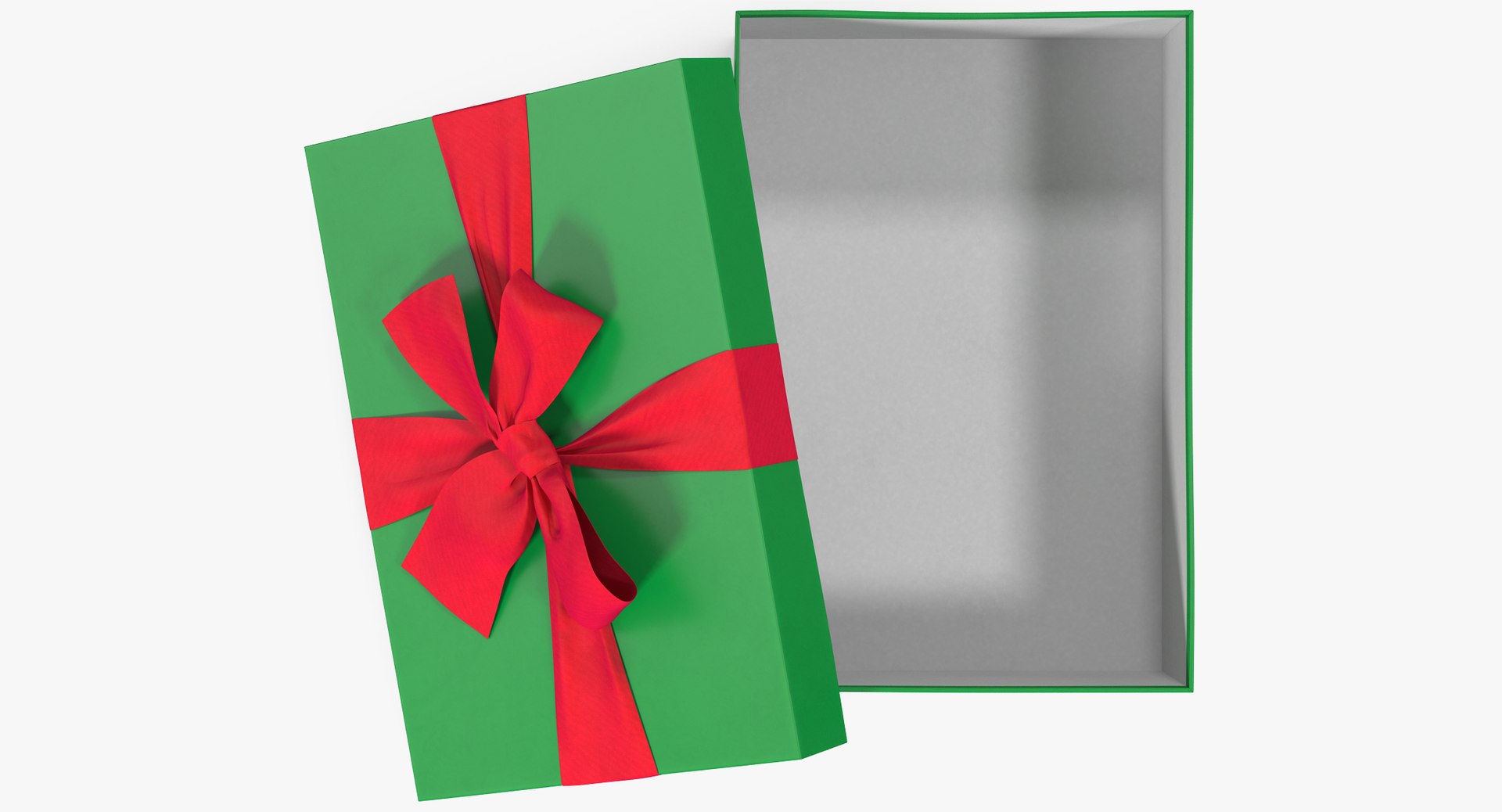 Gift box open green 3D model - TurboSquid 1202461