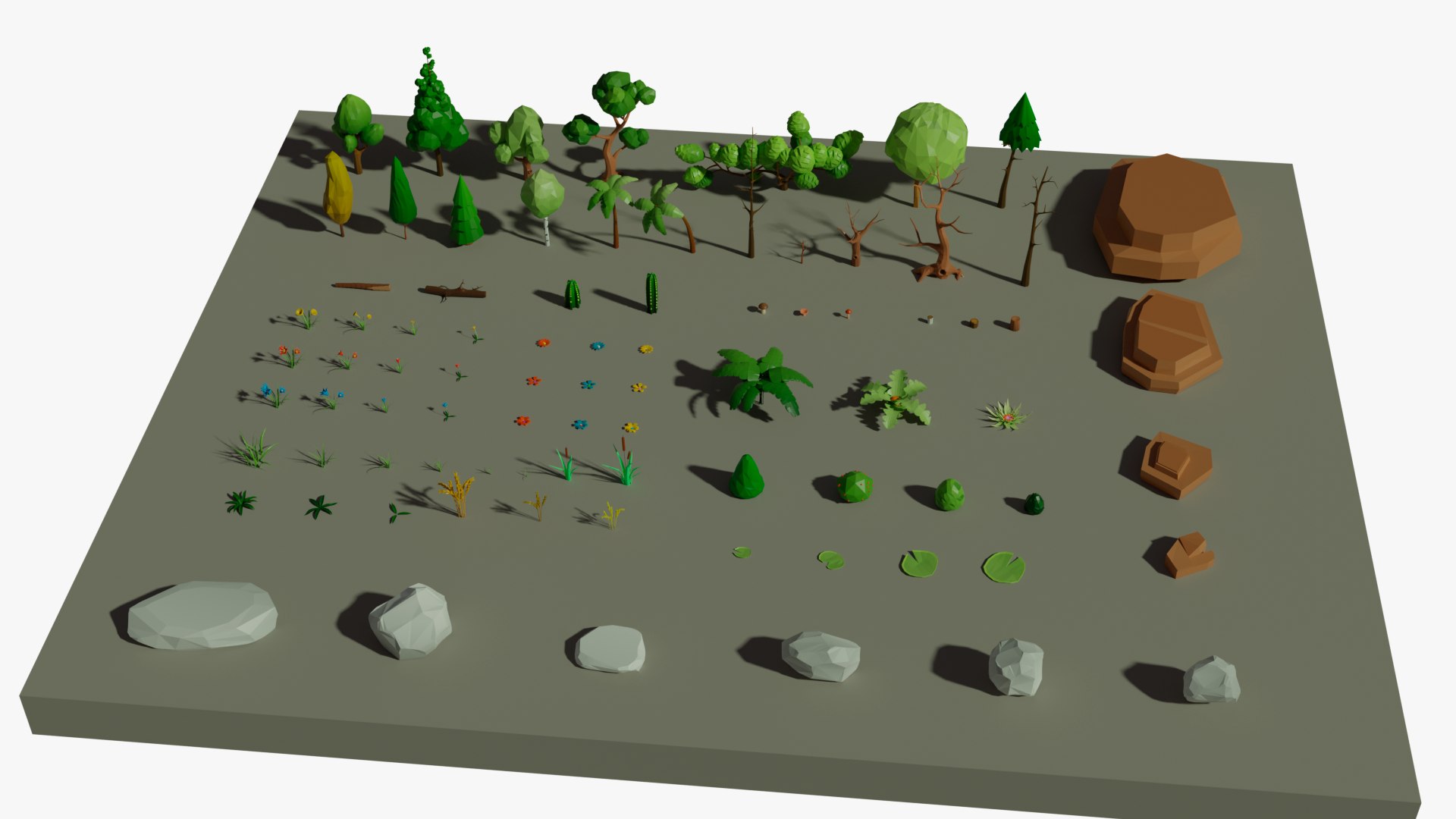Low Poly Forest Pack 3D Model - TurboSquid 1842468