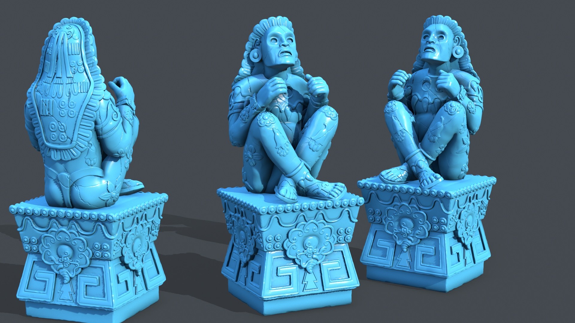 Statue Aztec Xochipilli HP 3D Model - TurboSquid 2217849