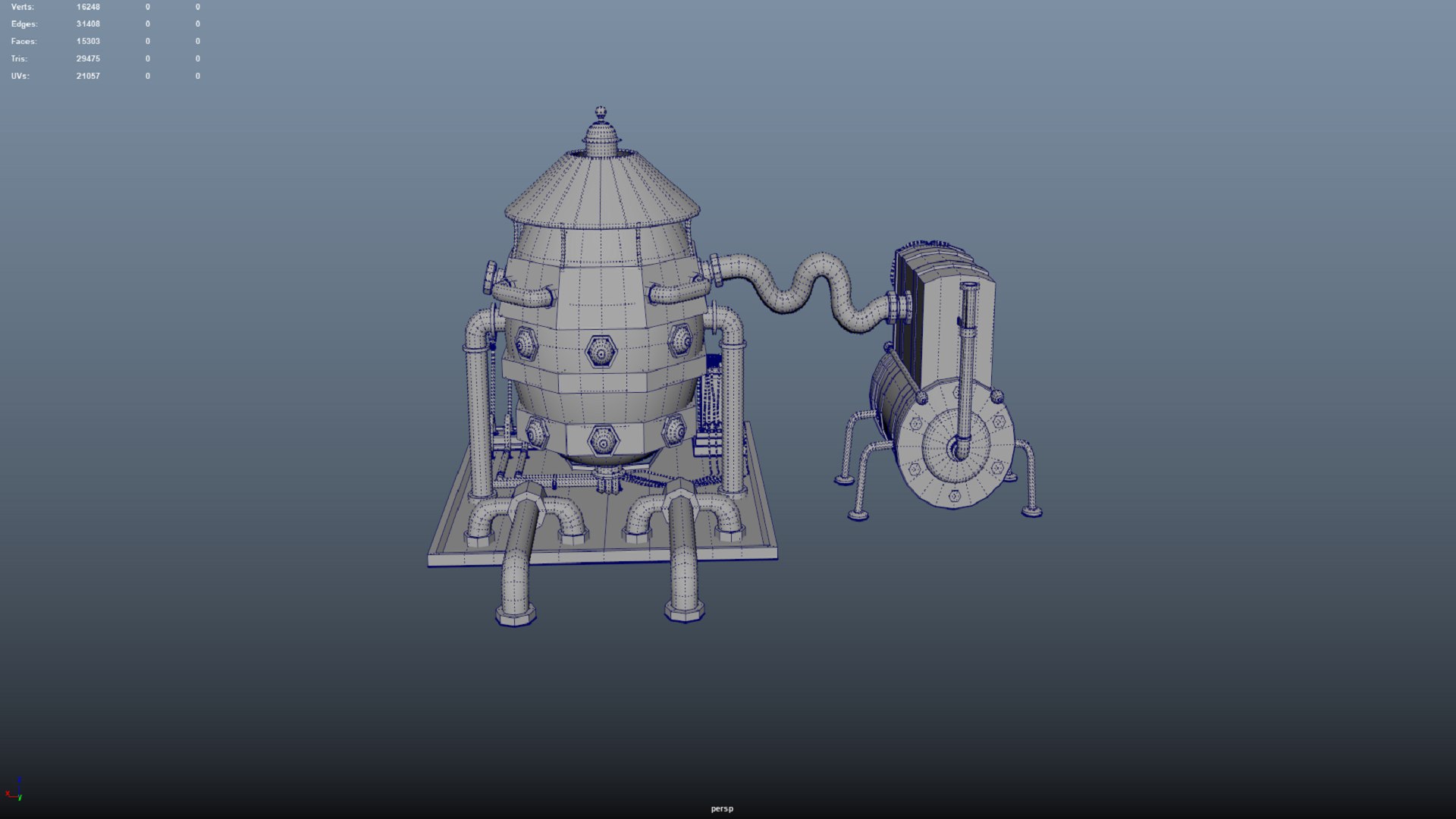 Stylized engine PBR low-poly 3D model 3D - TurboSquid 1831114