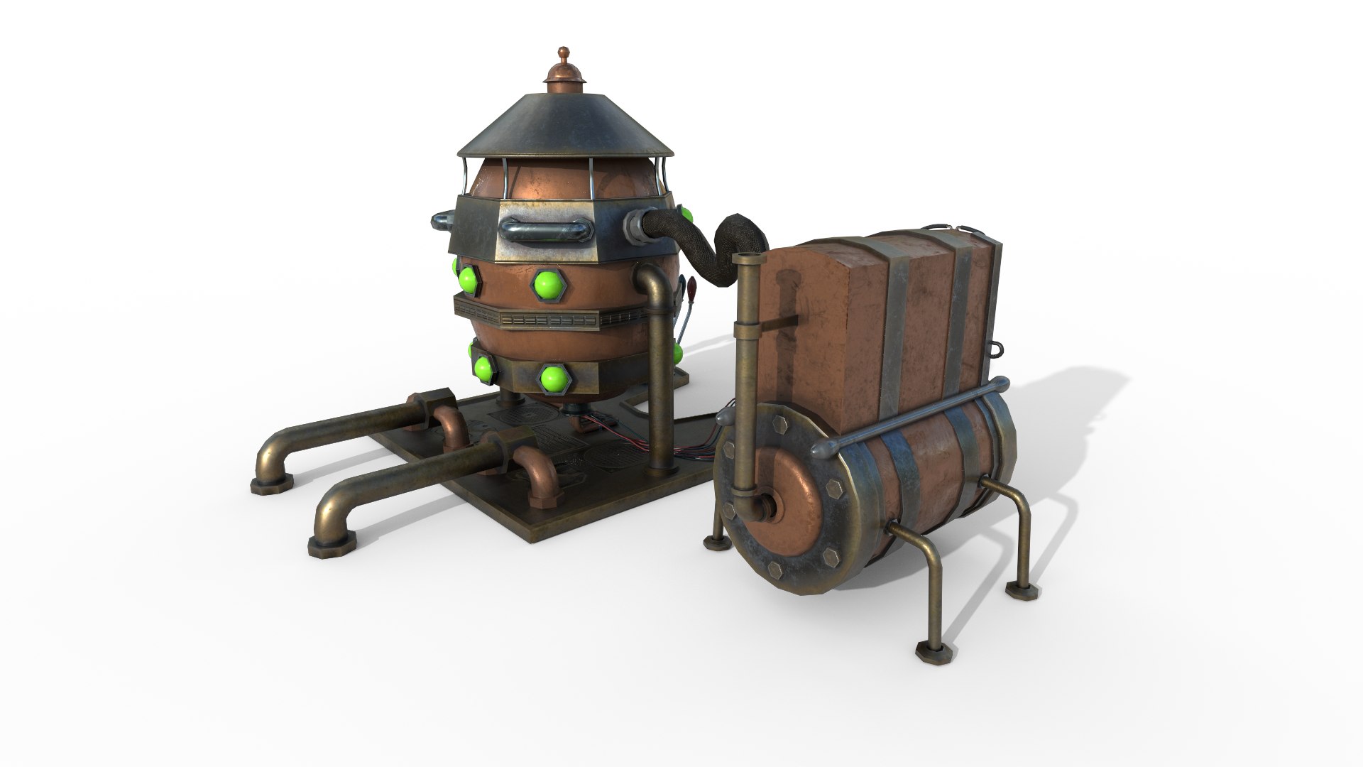 Stylized engine PBR low-poly 3D model 3D - TurboSquid 1831114