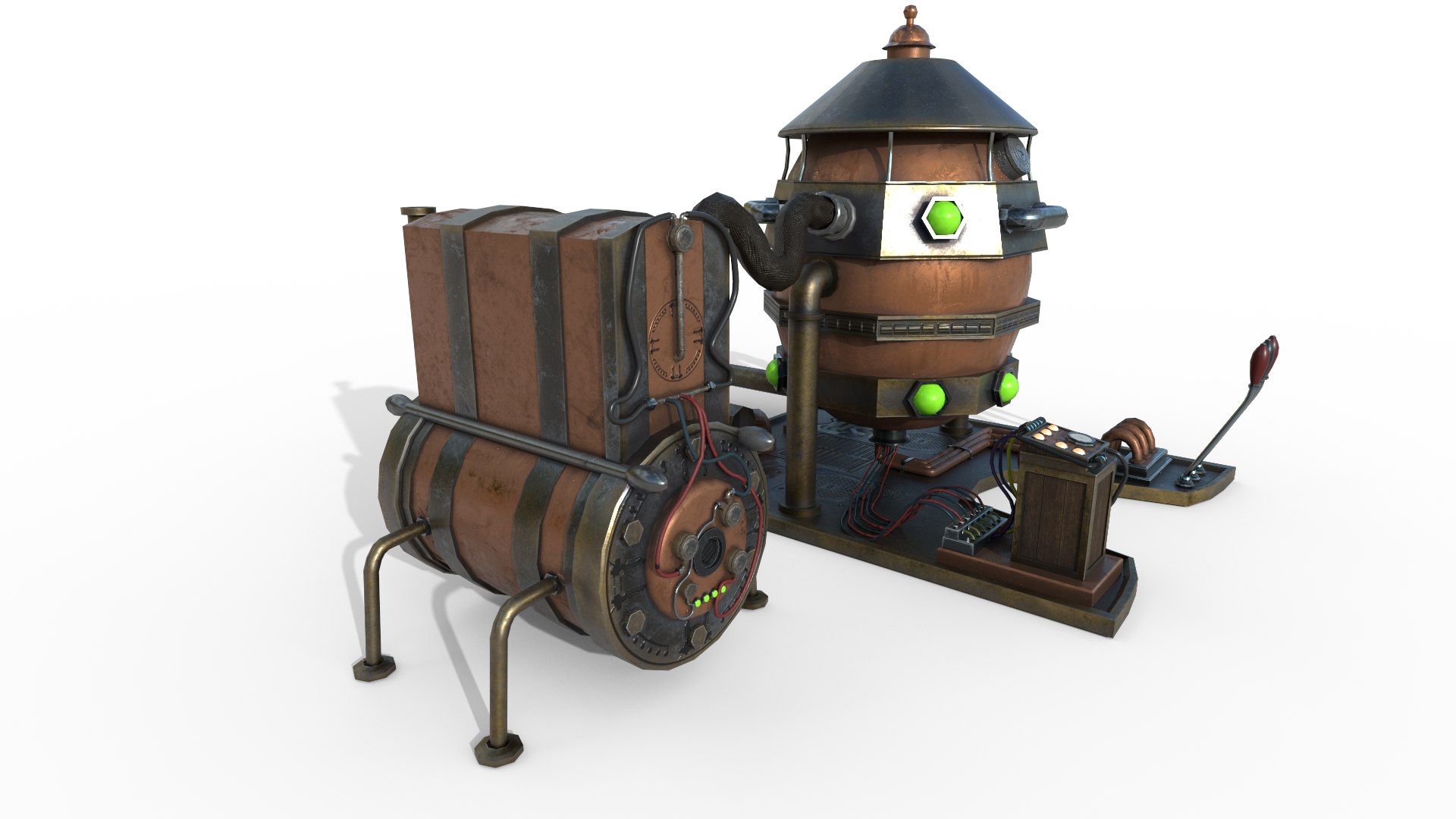 Stylized engine PBR low-poly 3D model 3D - TurboSquid 1831114