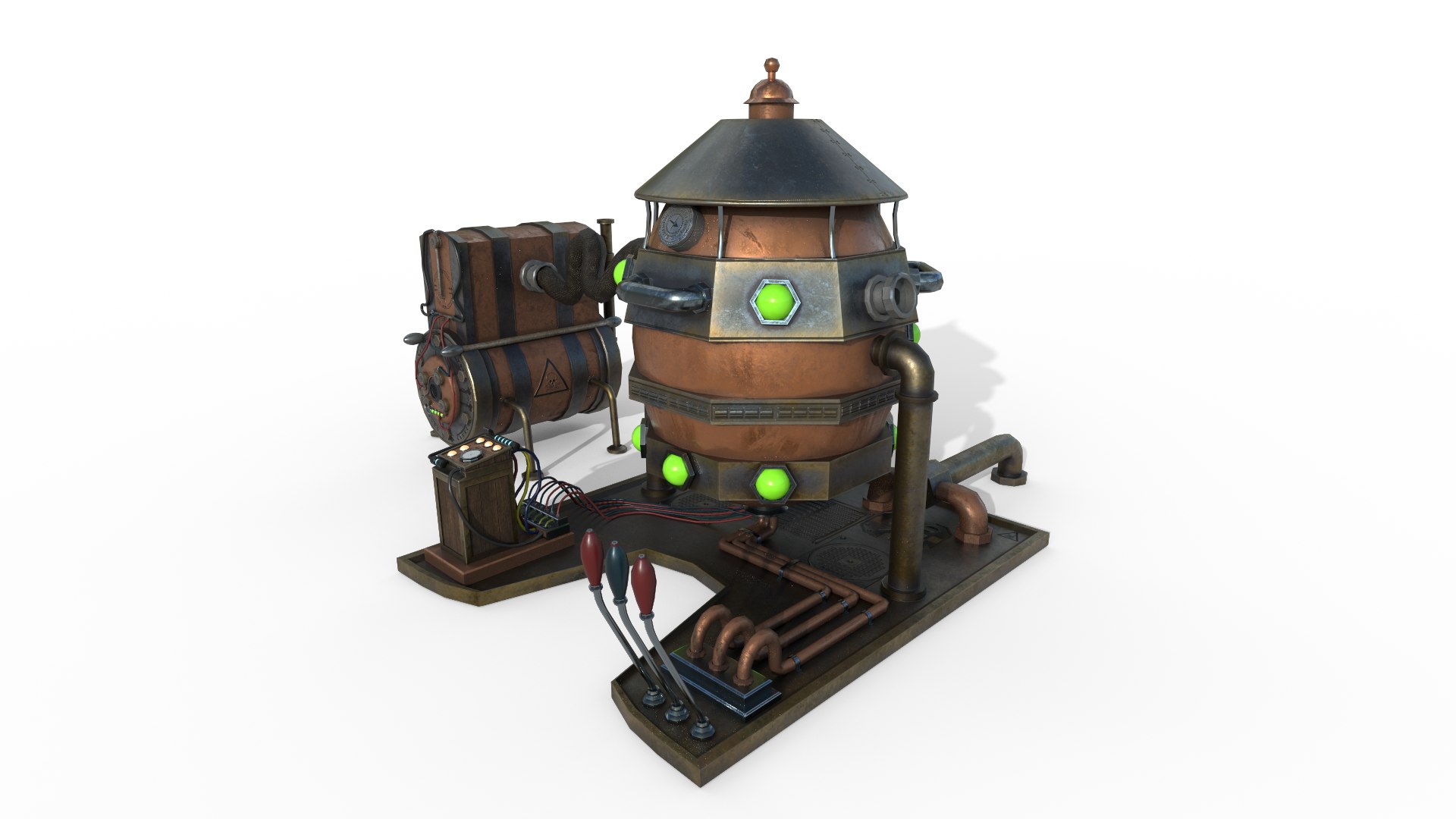 Stylized engine PBR low-poly 3D model 3D - TurboSquid 1831114