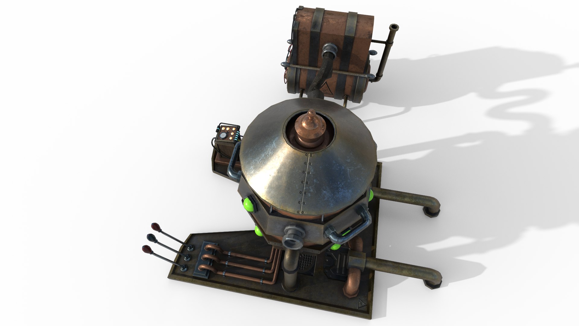 Stylized engine PBR low-poly 3D model 3D - TurboSquid 1831114